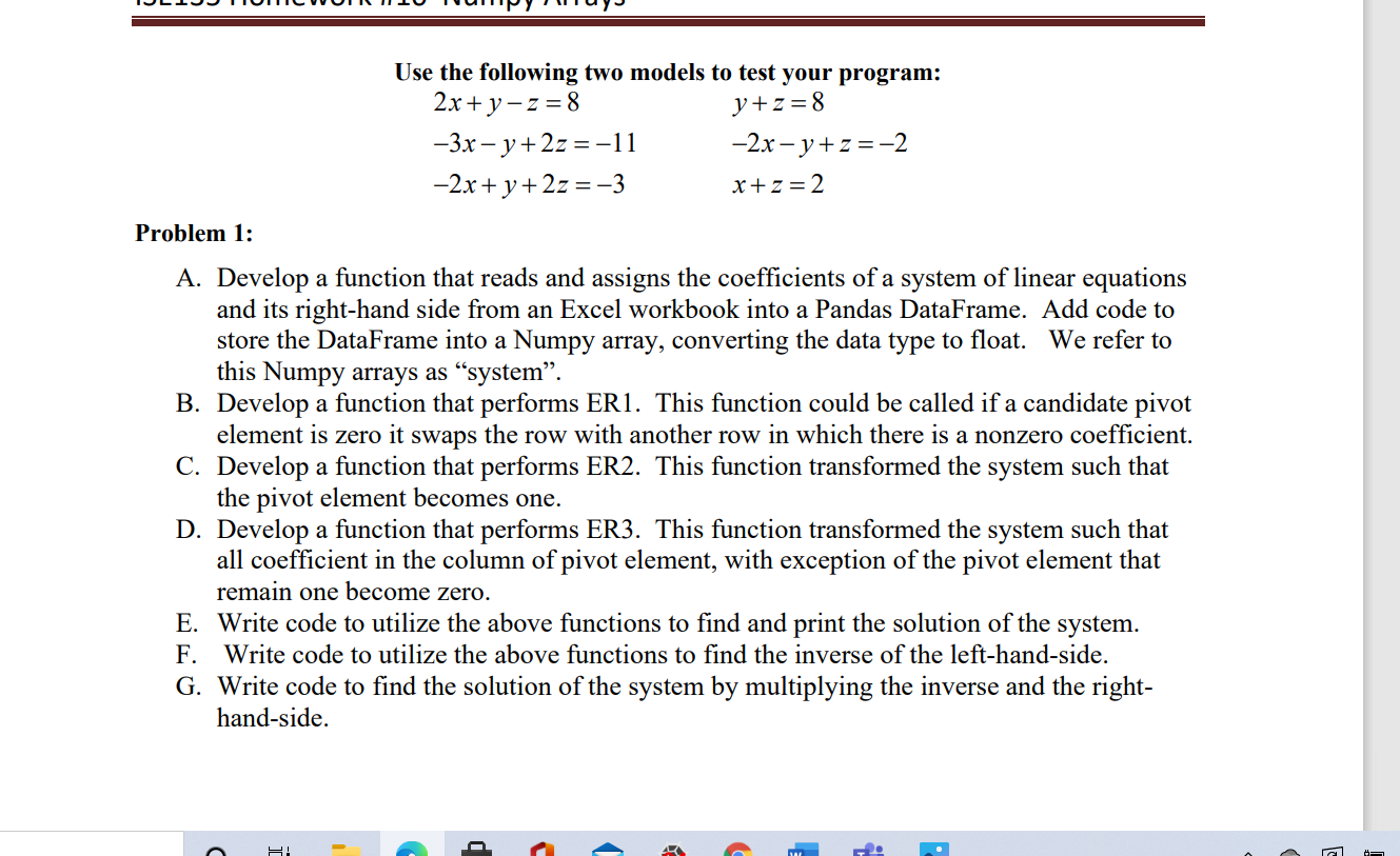 Use the following two models to test your program: | Chegg.com