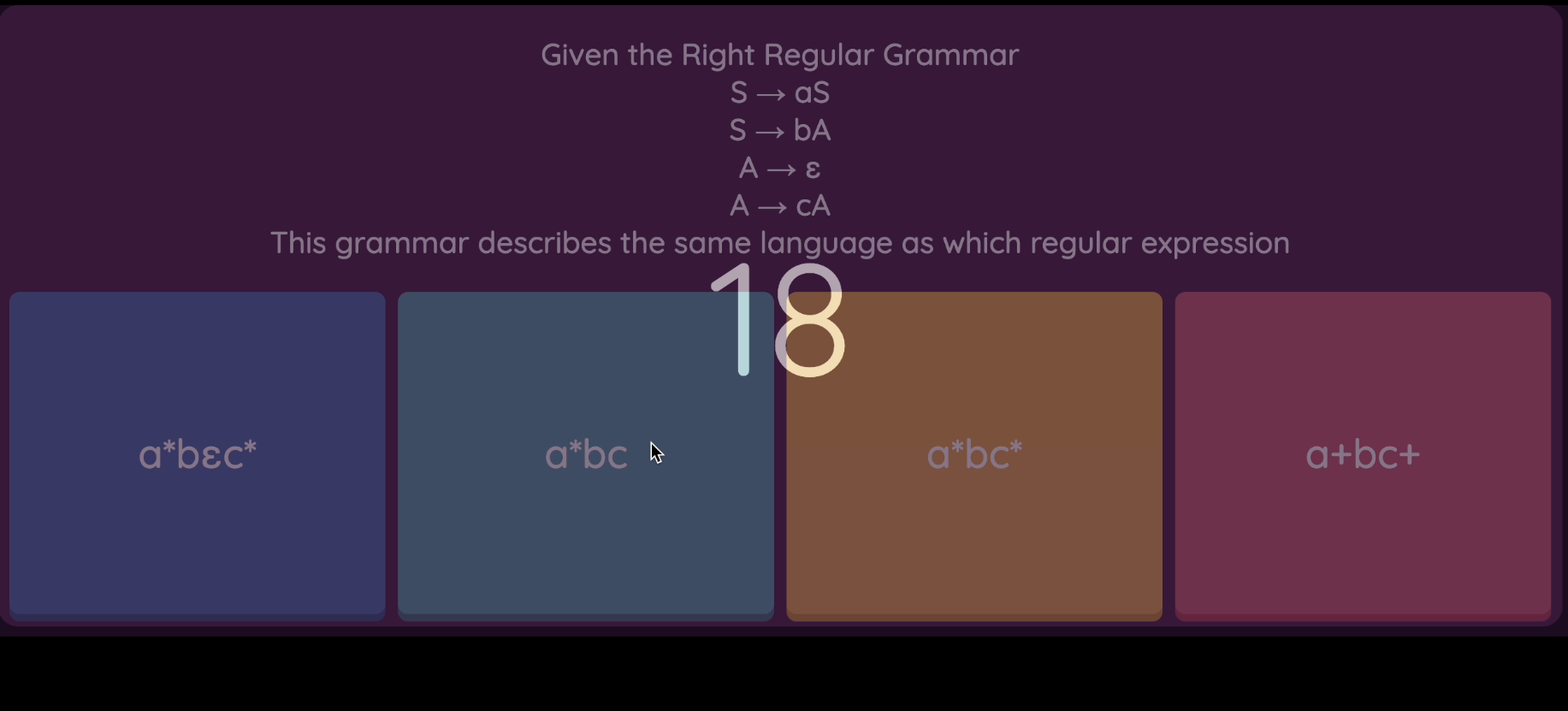 Solved Given the Right Regular Grammar S→> aT T→ abS T→b | Chegg.com