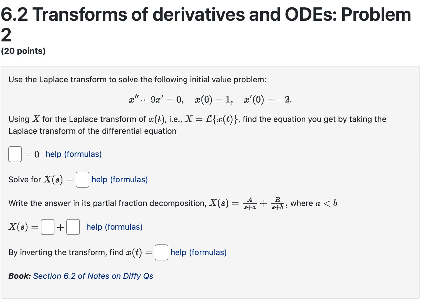 Solved Use the Laplace transform to solve the following | Chegg.com