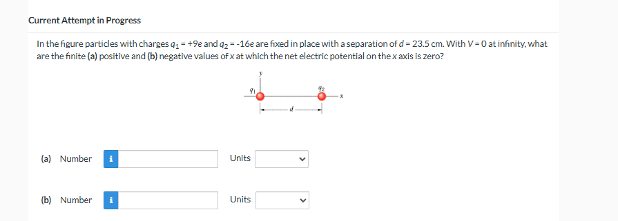 Solved Current Attempt in ﻿ProgressIn ﻿the figure particles | Chegg.com