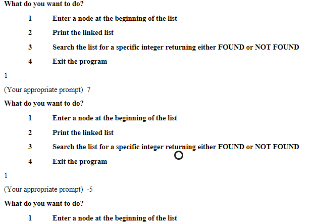 Solved This lab asks you to construct a linked list | Chegg.com