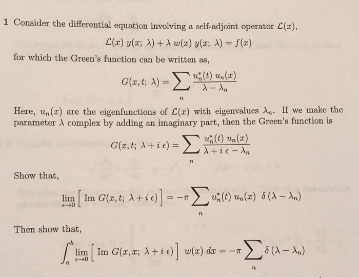 1 Consider the differential equati on involving a | Chegg.com