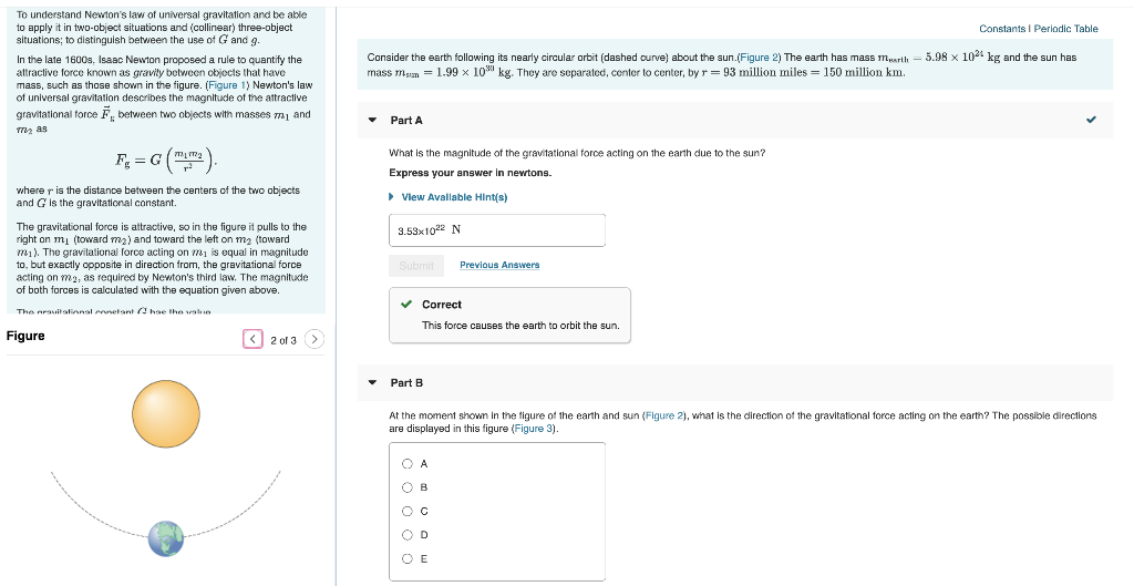 Solved Constants Periodic Table To understand Newton's law | Chegg.com
