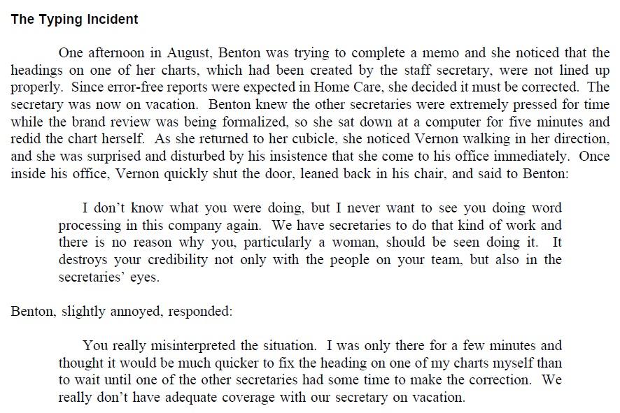 Solved Lisa Benton (A) Case Study (OB, HR Management and | Chegg.com