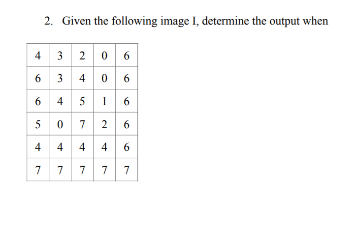 a) (10 pts) 1x3 min/max filters are applied to the | Chegg.com