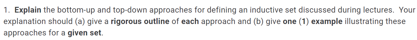 Solved 1. Explain the bottom-up and top-down approaches for | Chegg.com