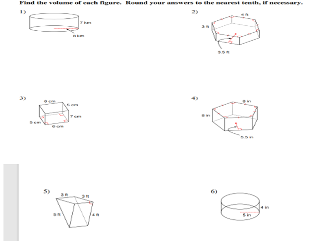 Solved Find the volume of each figure. Round your answers to | Chegg.com