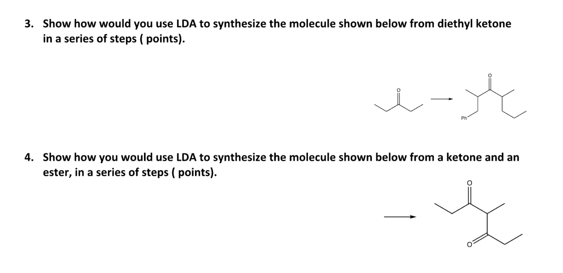 Solved Show how would you use LDA to synthesize the molecule | Chegg.com