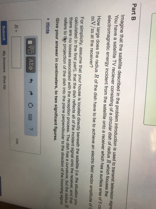 Solved Part B Imagine that the satellite described in the | Chegg.com