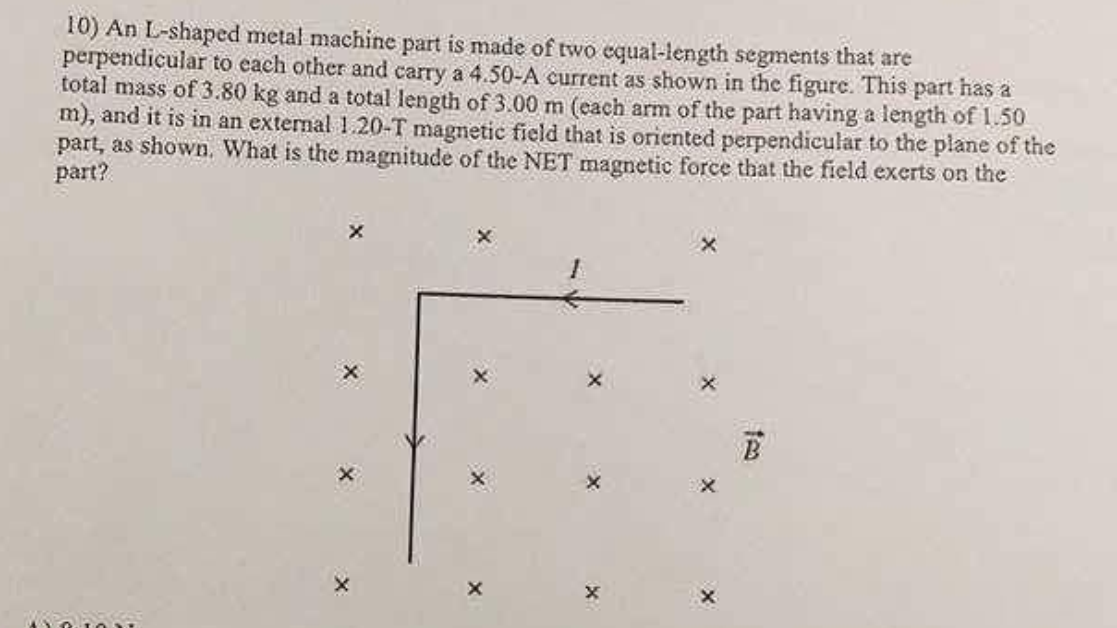 Solved 10) An L-shaped metal machine part is made of two | Chegg.com