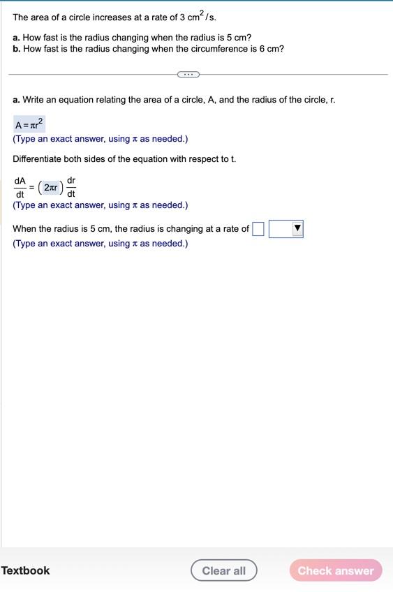 Solved NEED HELP FINDING HOW FAST IS THE RADIUS CHANGING | Chegg.com