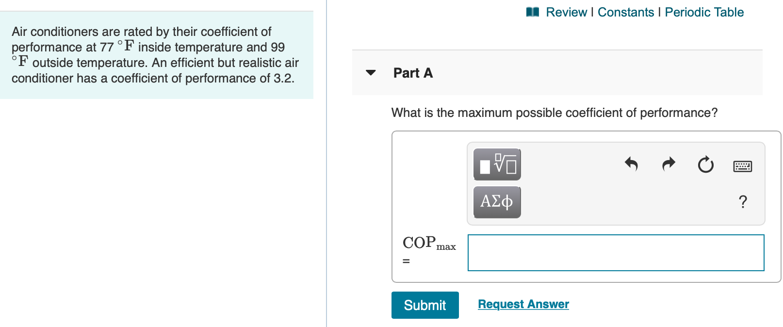Solved A Review | Constants | Periodic Table Air | Chegg.com