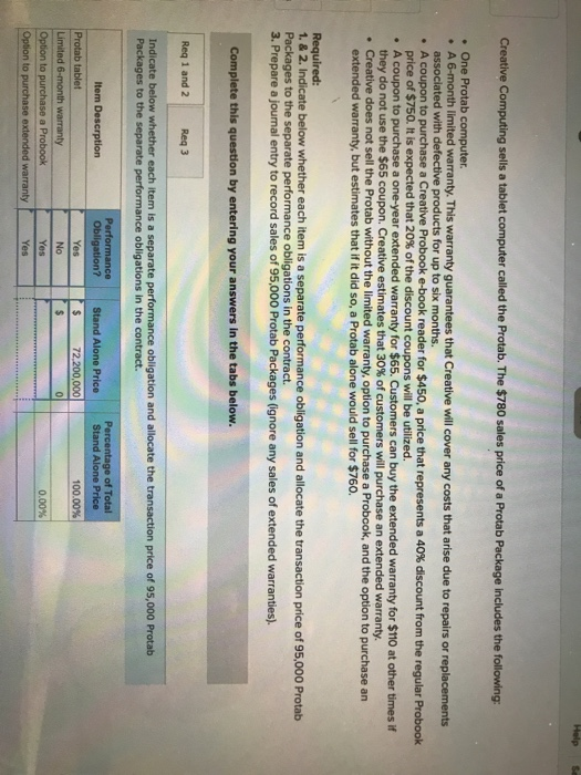 Solved One Protab computer . A 6-month limited warranty. | Chegg.com