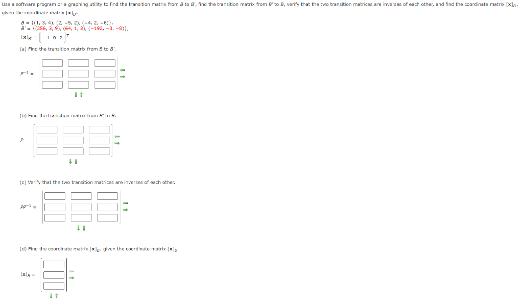 Solved Consider the following. B = {(7, 8, -4), (3, 4, -2), | Chegg.com
