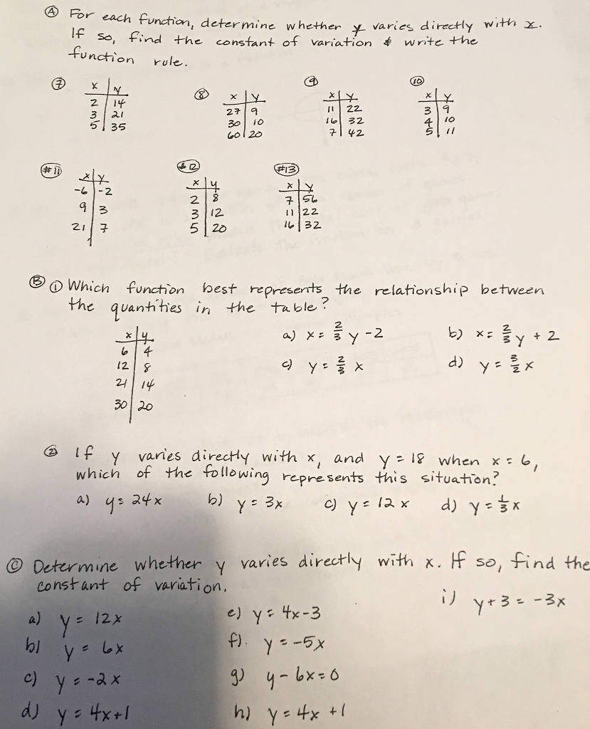 Solved ④ For Each Function Determine Whether L Varies
