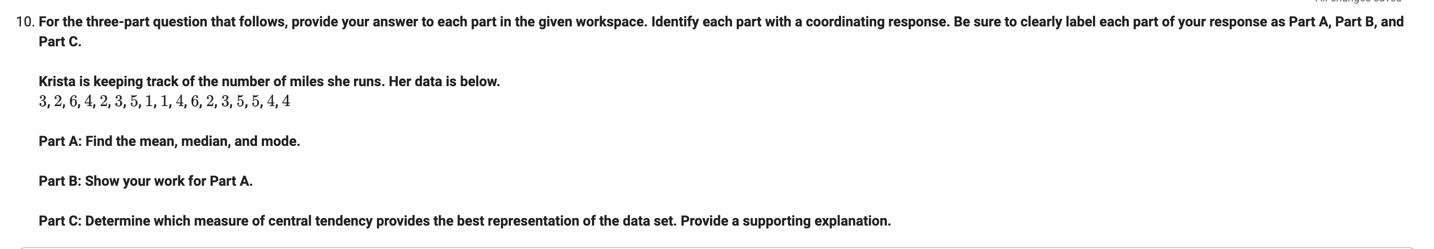 Solved 10. For the three-part question that follows, provide | Chegg.com