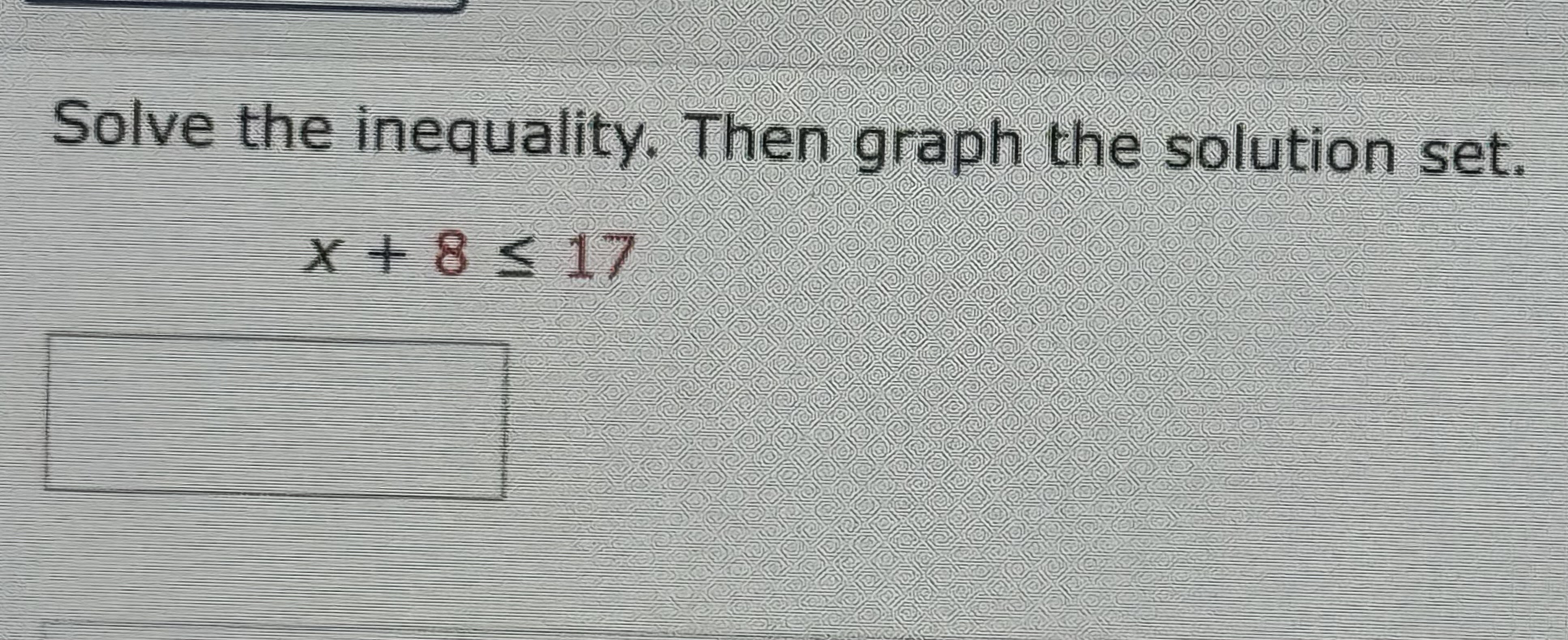 Solved Solve the inequality. Then graph the solution | Chegg.com