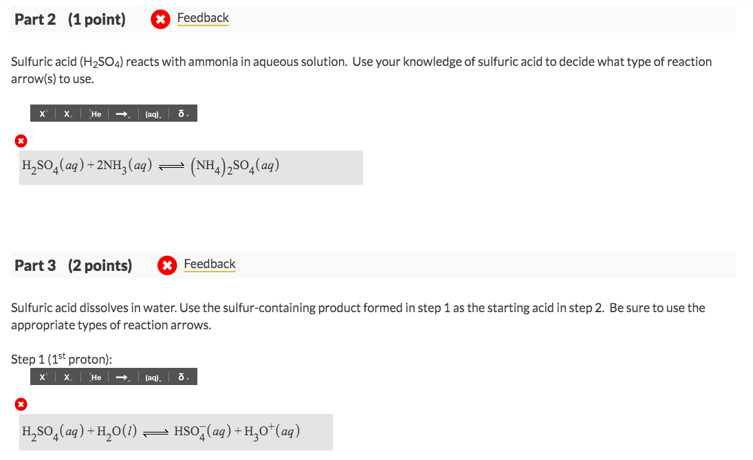Solved Sulfuric acid dissolves in water. Use the | Chegg.com