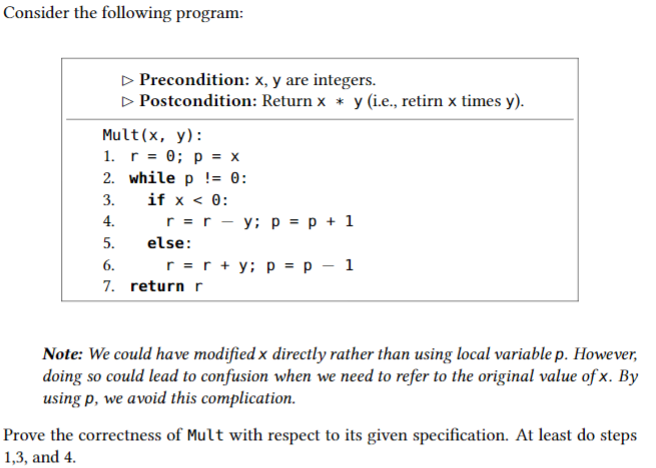 Consider The Following Program Precondition X Y 