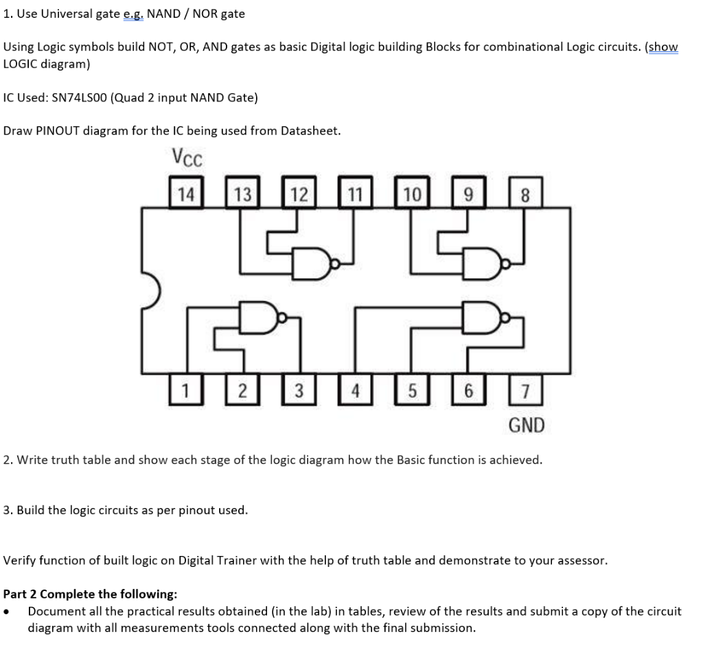 Solved 1. Use Universal gate e.g. NAND / NOR gate Using | Chegg.com