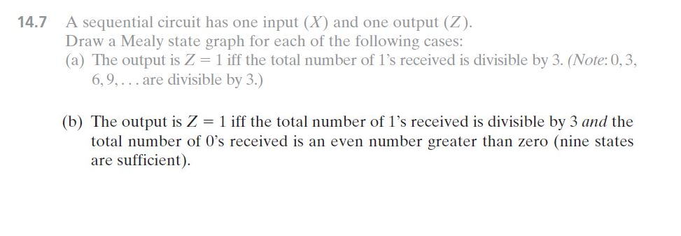 147 A Sequential Circuit Has One Input X And One