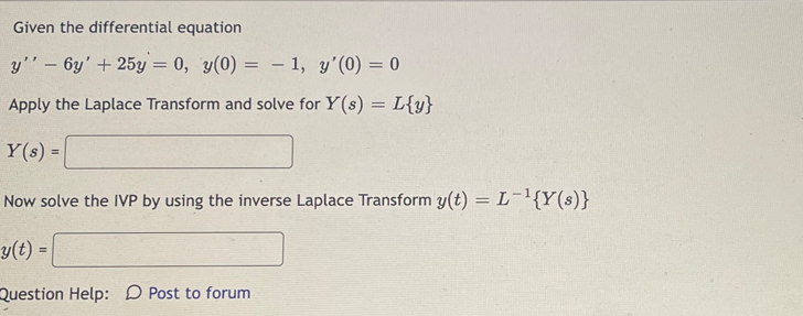 Solved Given the differential equation | Chegg.com
