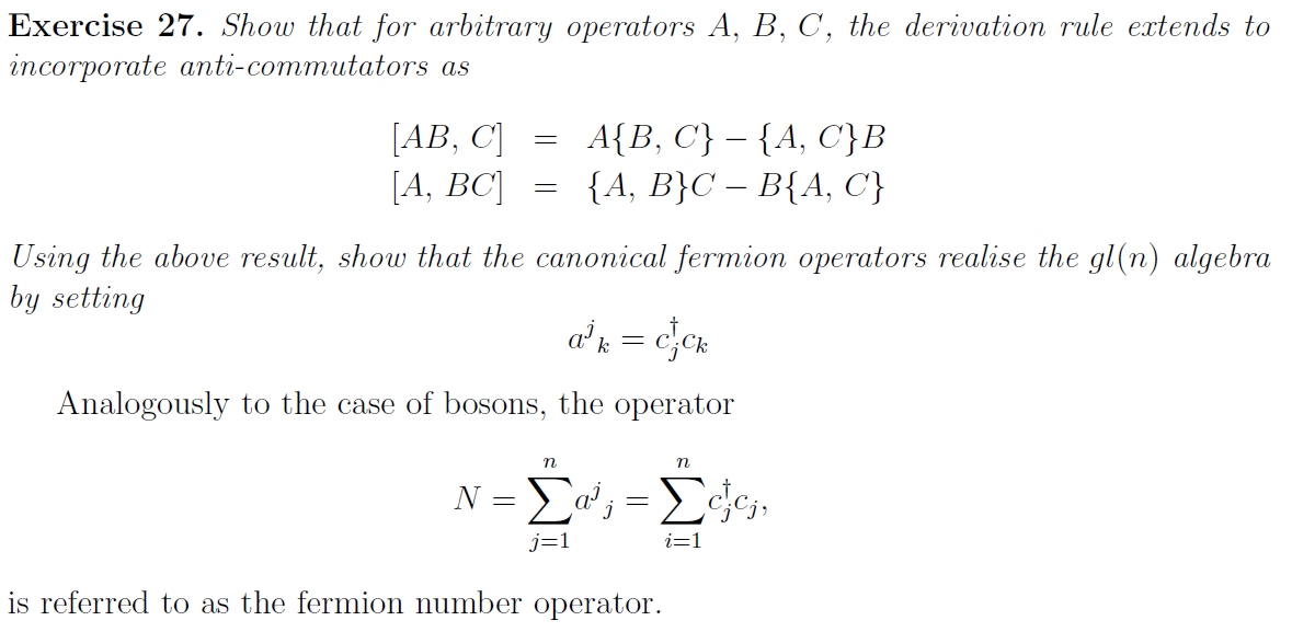 Solved Exercise 27. Show that for arbitrary operators A, B, | Chegg.com