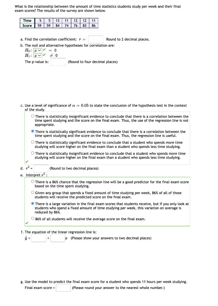 Solved What is the relationship between the amount of time | Chegg.com