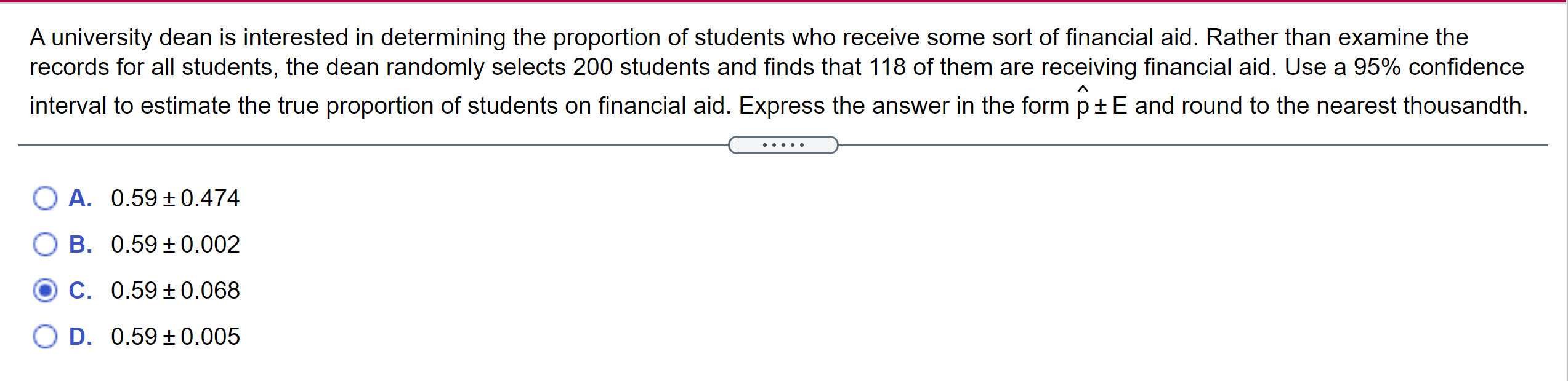 Solved A university dean is interested in determining the | Chegg.com