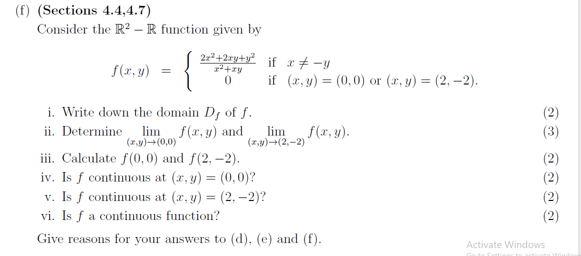 Solved (f) (Sections 4.4,4.7) Consider the R2 – R function | Chegg.com