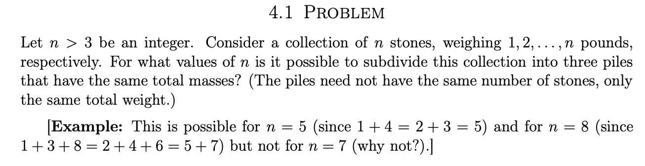 Solved Let n>3 be an integer. Consider a collection of n | Chegg.com Solved Let n>3 be an integer. Consider a collection of n | Chegg.com