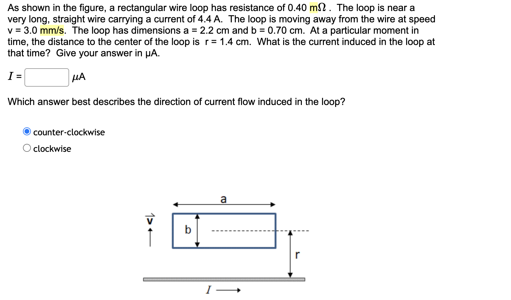 Solved As shown in the figure, a rectangular wire loop has | Chegg.com