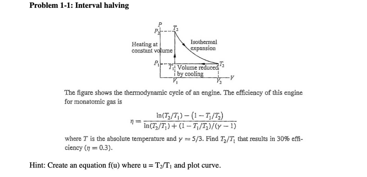Solved Problem 1-1: Interval halving P P T Heating at | Chegg.com