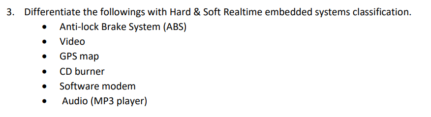 Solved 3. Differentiate the followings with Hard \& Soft | Chegg.com