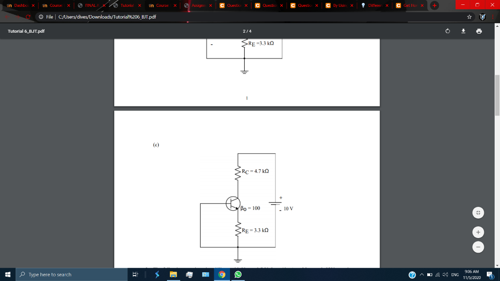Solved Determine The Voltage And Current At The Terminals B Chegg