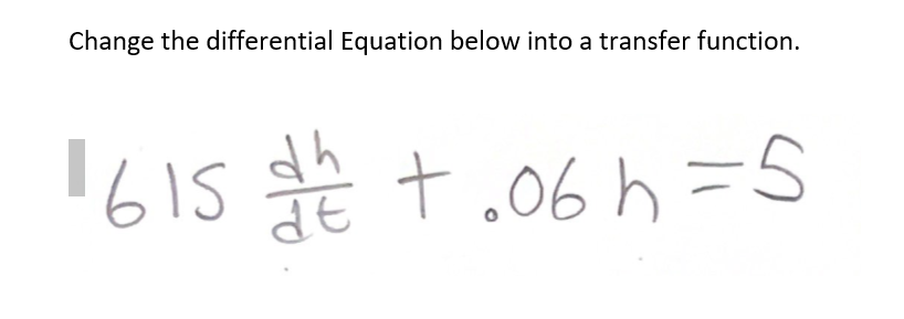 Solved Change the differential Equation below into a | Chegg.com