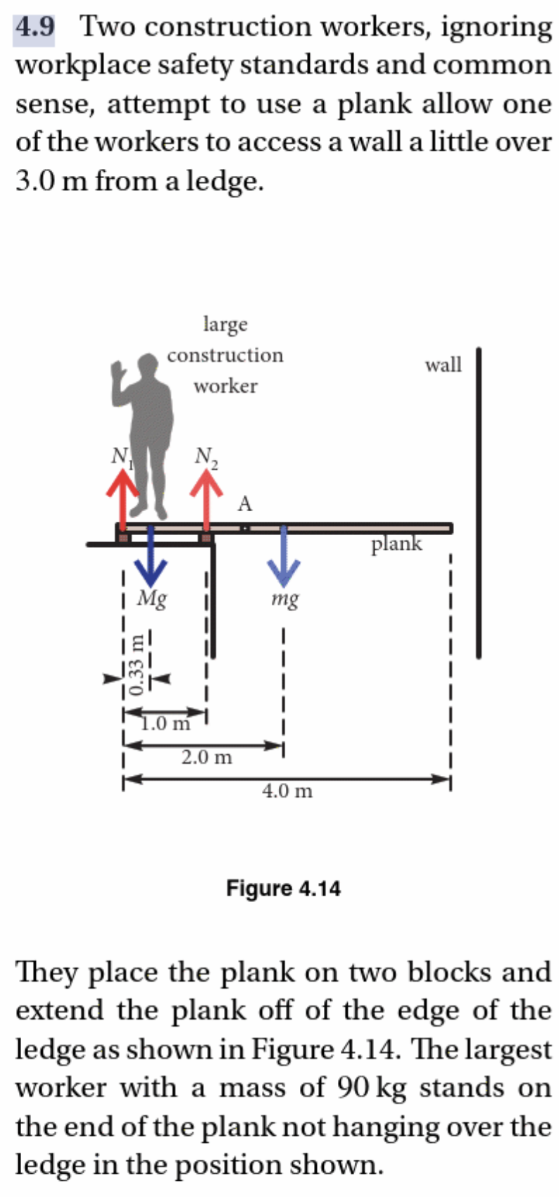 Solved 4.9 Two construction workers, ignoring workplace | Chegg.com