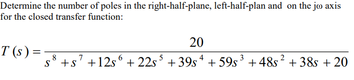 Solved Determine the number of poles in the | Chegg.com