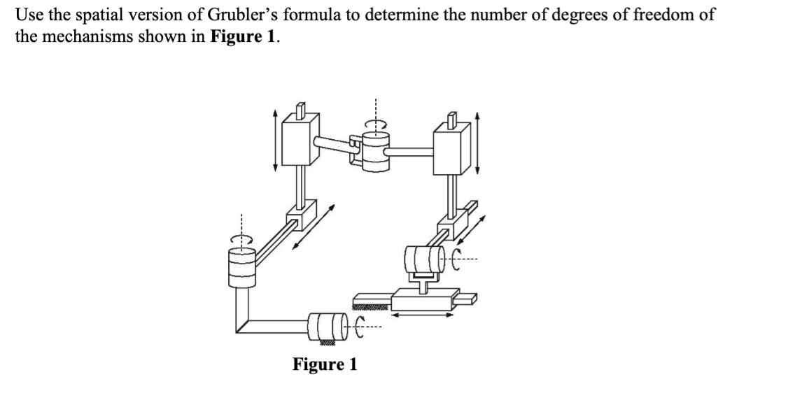 Solved Use the spatial version of Grubler's formula to | Chegg.com