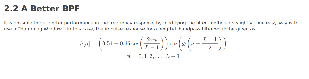 2.2 A Better BPF It is possible to get better | Chegg.com
