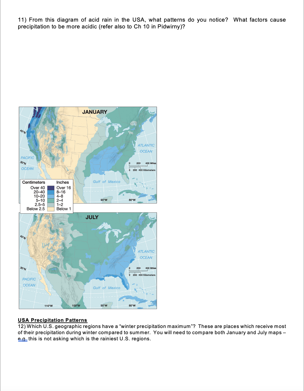 Solved Atmospheric Moisture Physical Geography Lab NAME | Chegg.com