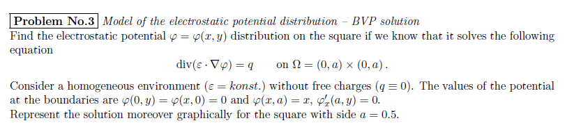 Solved Model of the electrostatic potential distribution – | Chegg.com