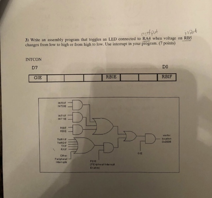 Solved otpt iaRut 3) Write an assembly program that toggles | Chegg.com