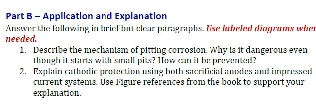 Solved Part B - ﻿Application and Explanation ( ﻿Materials | Chegg.com