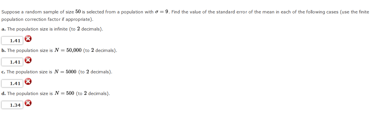 Solved Suppose a random sample of size 50 is selected from a | Chegg.com