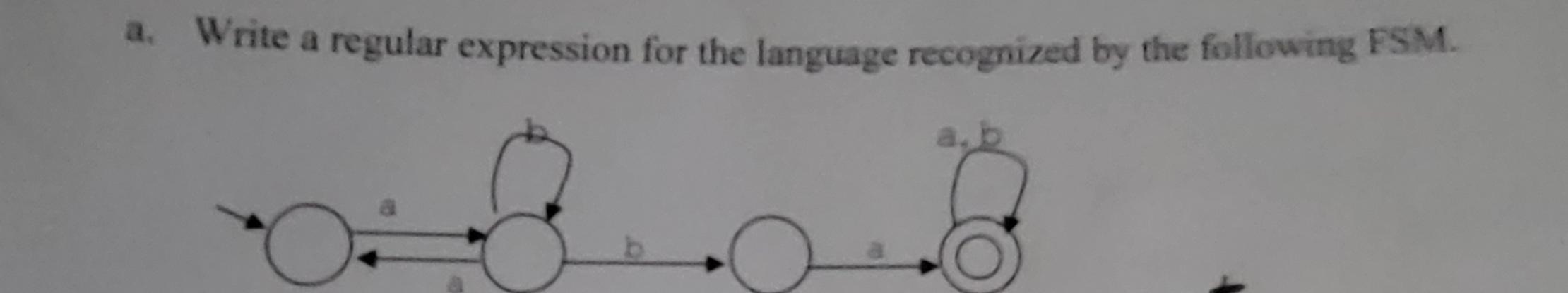 Solved a. Write a regular expression for the language | Chegg.com