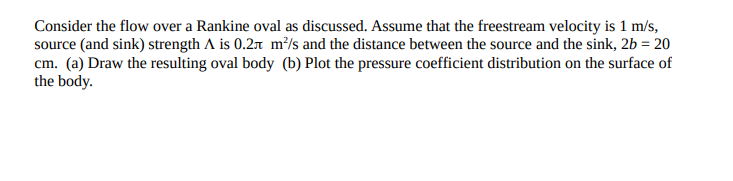 Solved Consider the flow over a Rankine oval as discussed. | Chegg.com