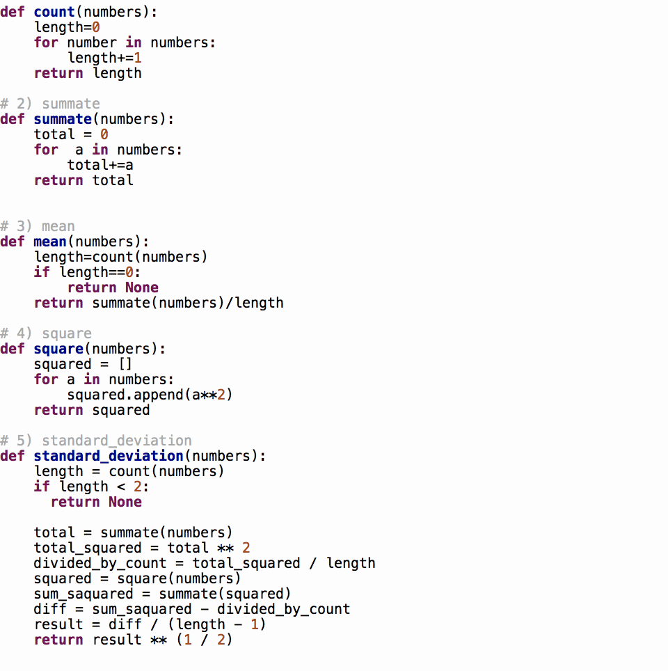 Solved def count(numbers): length=0 for number in numbers: | Chegg.com