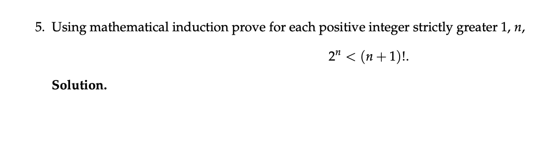 Solved 5. Using mathematical induction prove for each | Chegg.com
