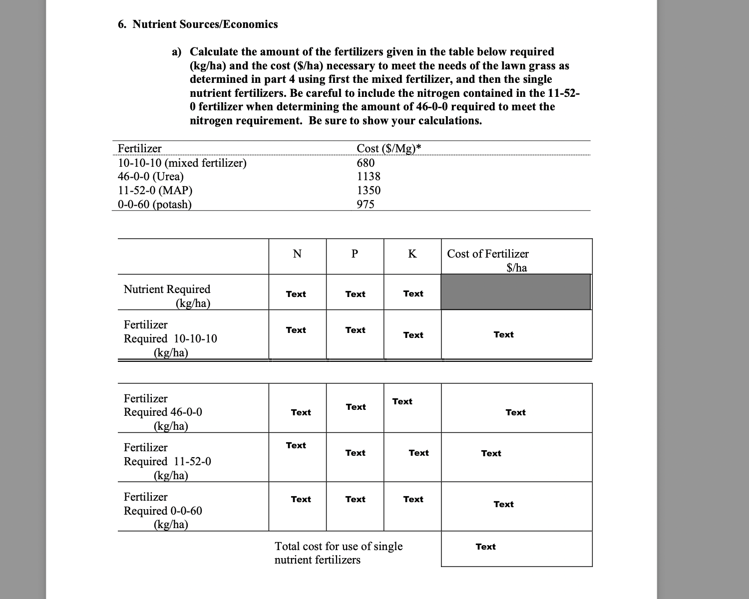 Solved Fill in table. WIll thumbs up | Chegg.com